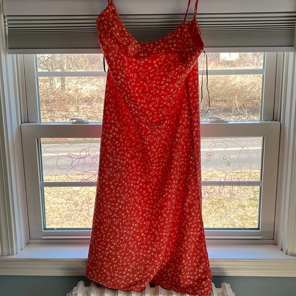 Forever 21 | Dresses | This Is A Red Orange Dress With Blue White ...